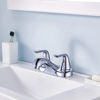 4 Inch Basin Faucet with Lifting Down Outlet in Electroplated - 6*3*3 ...