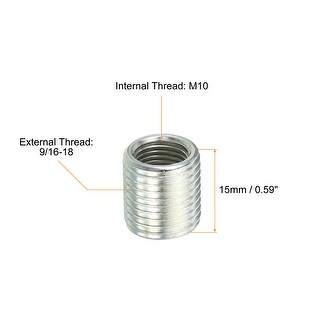 M12 to M10 Thread Adapters Sleeve Reducing Nut 12mm Screw Pipe Fitting ...
