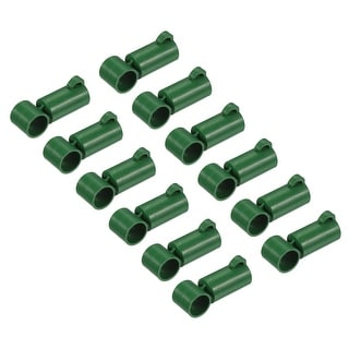 20Pcs 2.36" Long Plastic Plant Stakes Connector Pipe Joint Buckle Clips ...