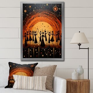 Designart "Folk Religion Sacred Ritual II" Folk Religion Framed Wall ...