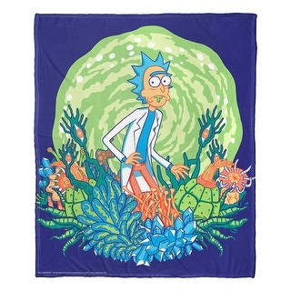 Warner Brothers Rick & Morty Where is Rick Silk Touch Throw Blanket ...