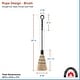 Achla Designs Rope Design Standard Fireplace Brush Tool, 28 Inch Tall ...