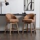 Swivel Wood Counter Height Bar Stools with Footrest (Set of 2) - Bed ...