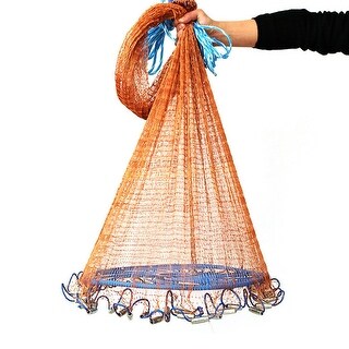 Aluminum Ring Monofilament Thread Throwing Net Saltwater Fishing Throw ...