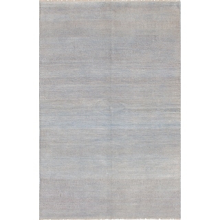 ECARPETGALLERY Hand-knotted Silk Shadow Blue Rug - 5'5 x 8'6 - Bed Bath ...