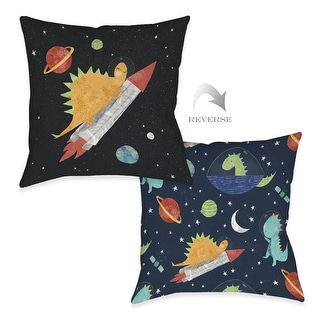 Laural Home Space-O-Saurus Rocket Indoor Decorative Pillow - Bed Bath ...