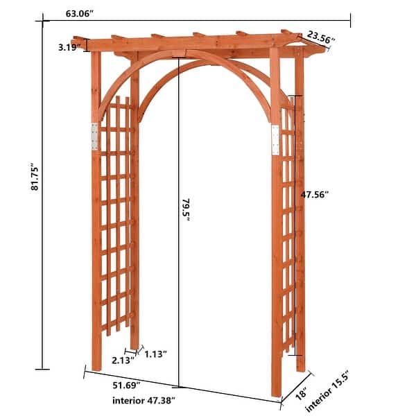 7ft Brown Wood Oudoor Garden Arbor - Bed Bath & Beyond - 33605127