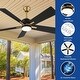 Moasis 52 Inch Dimmable Ceiling Fan with Light Remote and APP Control ...