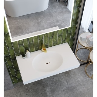 Darleen Shallow Basin Wall Mounted Bathroom Sink - Bed Bath & Beyond ...