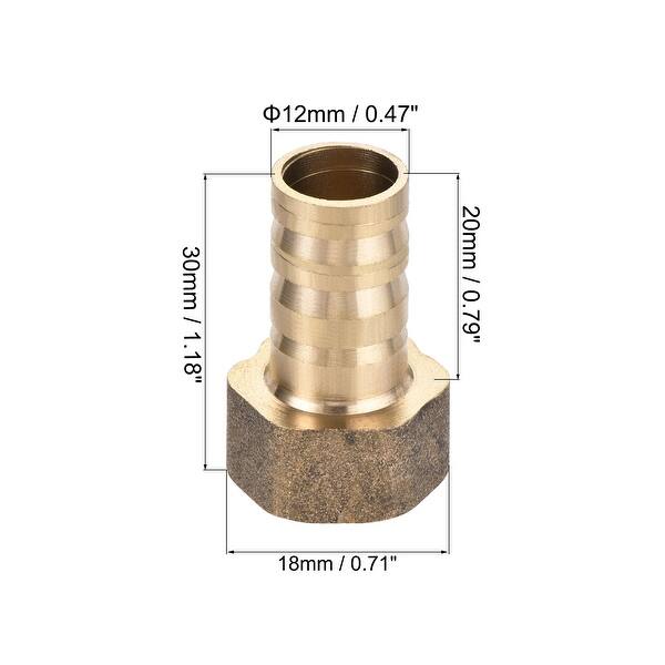 Brass Barb Hose Fitting Connector Adapter Female Pipe 2Set - Golden,Silver Tone - Bed Bath ...