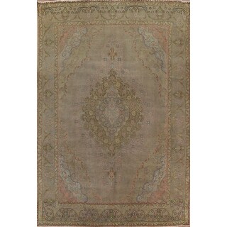 Over-dyed Traditional Tabriz Persian Wool Area Rug Hand-knotted Carpet ...