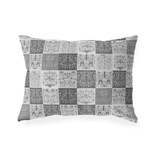 SCANDINAVIAN PATCHWORK GREYSCALE Lumbar Pillow By Kavka Designs - Bed ...