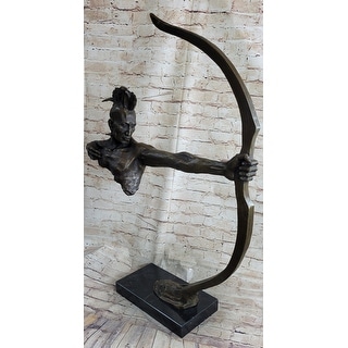 Native American Indian Mohawk Archer Bronze Bust Sculpture Statue Mario ...
