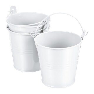 3Pcs 3"x3" Small Metal Bucket Colorful Mini Buckets with Handles - Bed ...