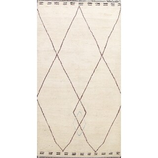 Vegetable Dye Oriental Moroccan Berber Area Rug Wool Hand-knotted - 5'9 ...