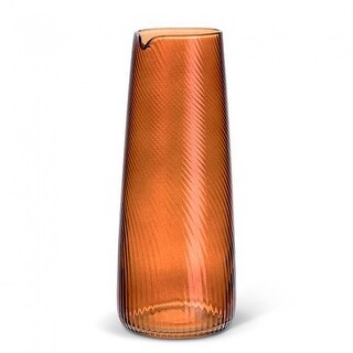 Dark Amber Optic Swirl Carafe - Bed Bath & Beyond - 42361557