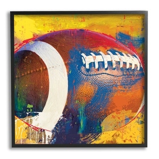 Stupell Football Paint Splatter Sports Framed Giclee Art, Design by ...