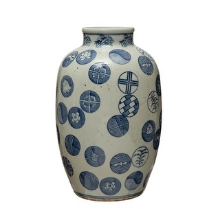 Decorative Stoneware Vase with Painted Global Designs - Bed Bath ...