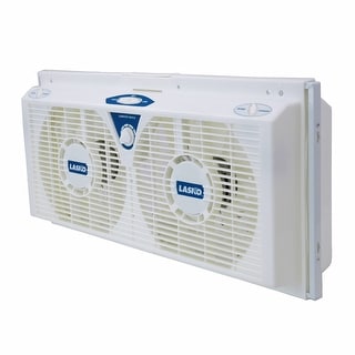 Lasko 2138 8" Reversible Twin Window Fan - White - Bed Bath & Beyond ...