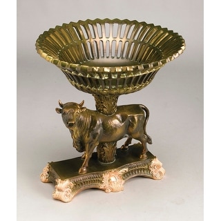 Aa Importing Bull Compote, Bronze Finish - 12 X 11 X 11 inches - Bed ...
