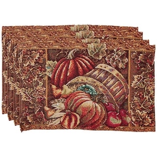 Violet Linen Fall Harvest Thanksgiving Autumn Leaves Sunflowers, 13" X ...