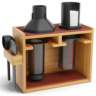 Bamboo Organizer for AeroPress, Coffee Caddy Station Holds AeroPress ...