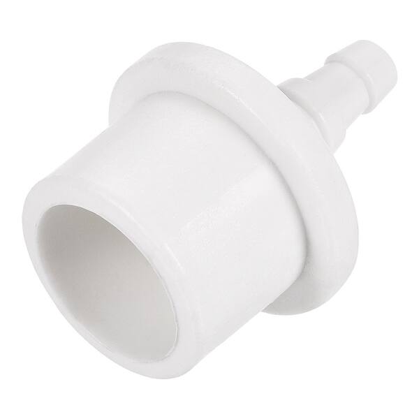 PVC Straight Hose Pipe Fitting 5.3x7.8mm Barbed x 20mm OD Spigot White ...