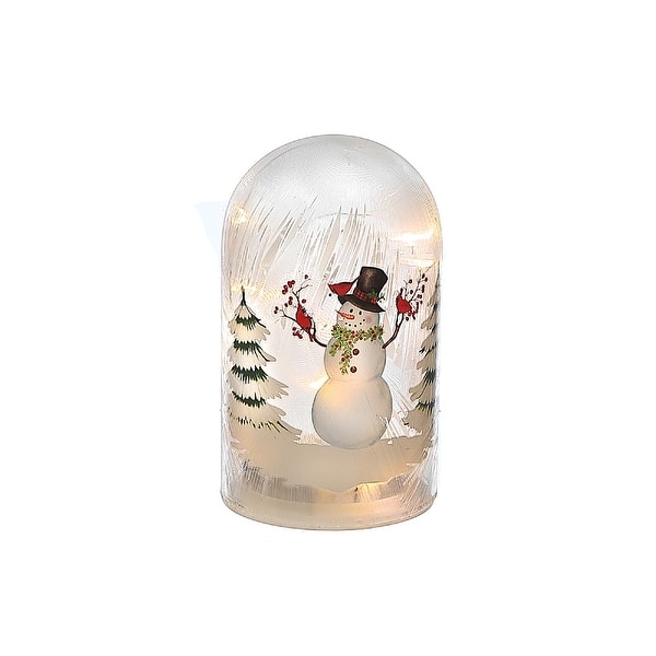 Christmas Led Glass Dome Snowman 6.3" - Bed Bath & Beyond - 38431851