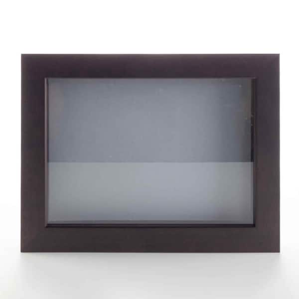 Dark Brown 20x20 Wood Shadow Box with Grey Acid-Free Backing - With 5/8 ...