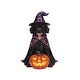 Halloween Labrador Retriever Dog Statue, Large Sitting Dog Figurine ...