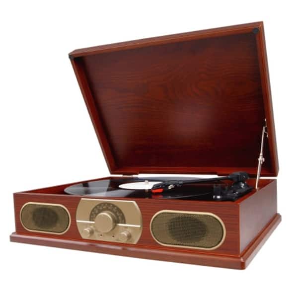 Studebaker Wooden Turntable with AM/FM Radio and Cassette Player - Bed ...
