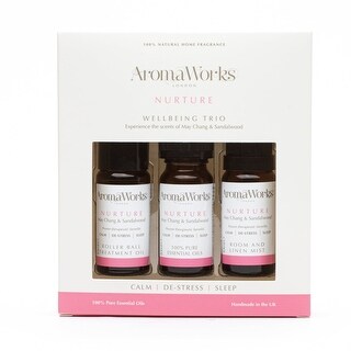 AromaWorks London Wellbeing Trio Gift Set - 1.2" x 3.2" - Bed Bath ...