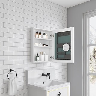 20'' W x 26'' H Surface Frameless Mirror Medicine Cabinet - Bed Bath ...