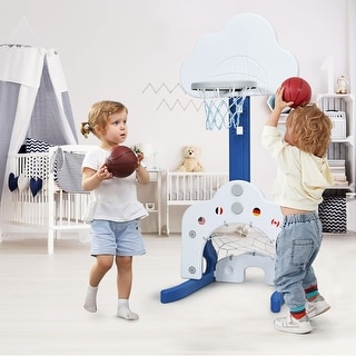 3-in-1 Kids Basketball Hoop Set with Balls-White - Bed Bath & Beyond ...
