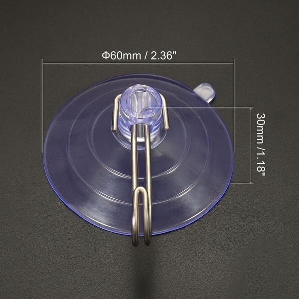 Suction Cup with Detachable Metal Hooks Wall Hanger for Glass Window ...