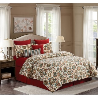 Fiona Vintage Jacobean Floral Quilt Mini Set - On Sale - Bed Bath ...