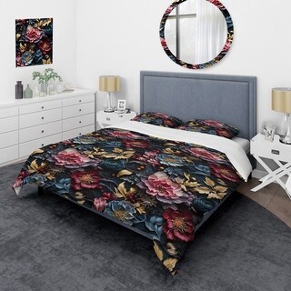 Designart "Enigma Moody Patterns" Cottage Bedding Cover Set With 2 ...