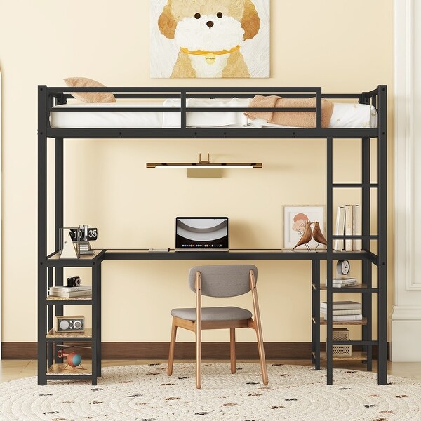 Alfred full loft bed with desk store