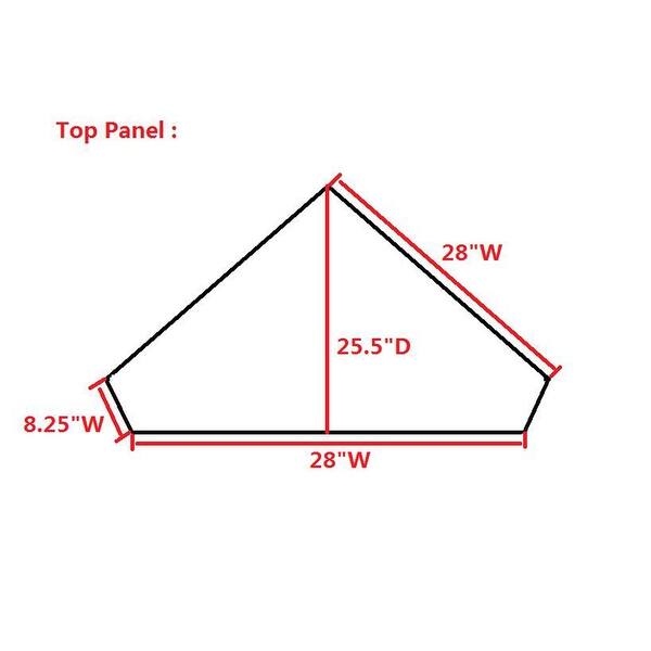 Pilaster Design Keira Home & Office Corner Computer Desk- Black Wood ...
