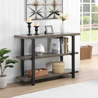 Wood 3-Tier Console Table with Shelves - Bed Bath & Beyond - 37846484