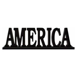 Decorative Wooden Cutout Word America Wood Sign 4.85" x 16.2" - Bed ...