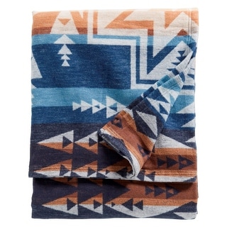 Pendleton Silver City Denim Machine Washable Cotton Jacquard Throw ...