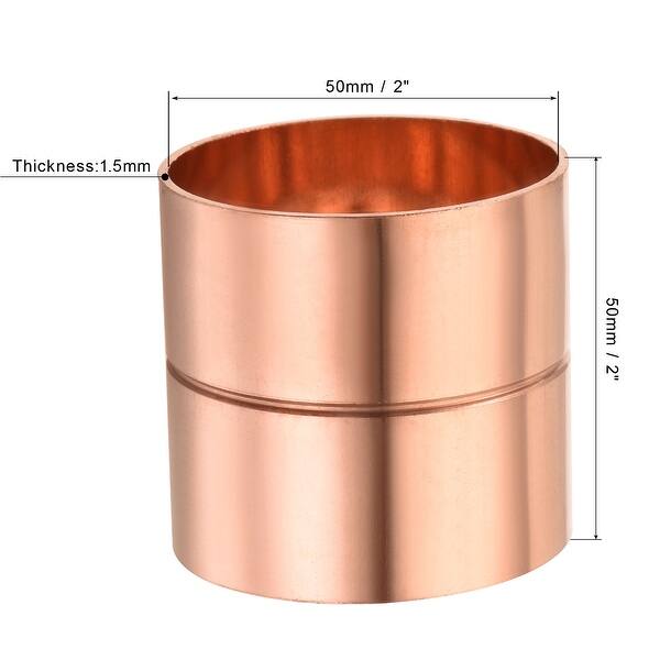 Straight Copper Coupling Fittings, 2 Inch ID Welding Joint - Bed Bath ...