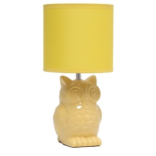Simple Designs 12.8" Ceramic Owl Bedside Table Desk Lamp - N/A - Bed ...