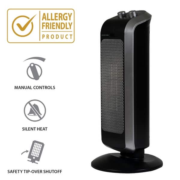 Soleus Air 1500W Oscilliating Tower Ceramic PTC Personal Heater - Bed ...