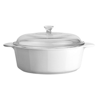 Glass-Ceramic Pyroceram Round Classic Casserole, 2.4 Quart / 2.25 Liter ...
