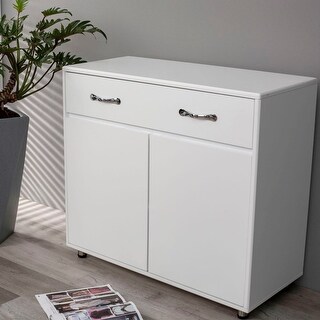Modern Side Table Chest Storage Cabinet2 Doors Bedside Living Room ...