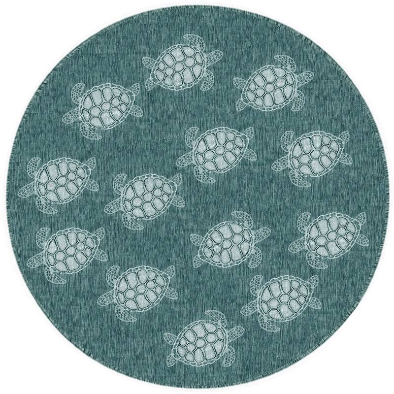 Liora Manne Carmel Collection Sea Turtles Indoor/ Outdoor Area Rug ...