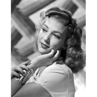 June Duprez Leaning Face on Hand Portrait Photo Print - Bed Bath ...