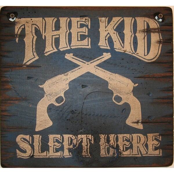 Cowboy Signs Wood Wall Hanging Western Corral Kids White Red - Bed Bath ...